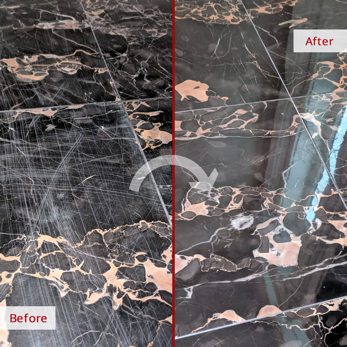 A Dull Black Marble Floor in Orangeburg NY Now Gleams Beautifully ...